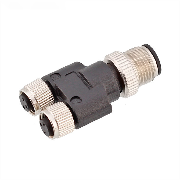 m12 to m8 Y type splitter 3 pin connector China supplier,m12 to m8 Y type splitter 4 pin ...
