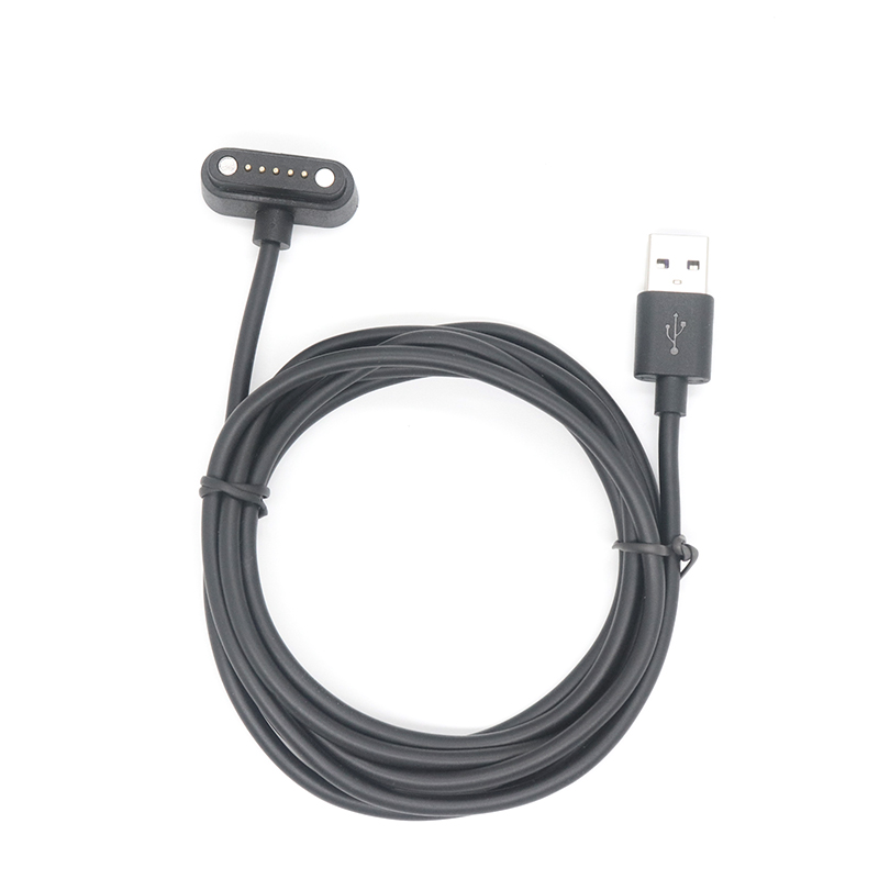 5pin magnetic pogo pin cables manufacturer, USB A male to spring loaded ...