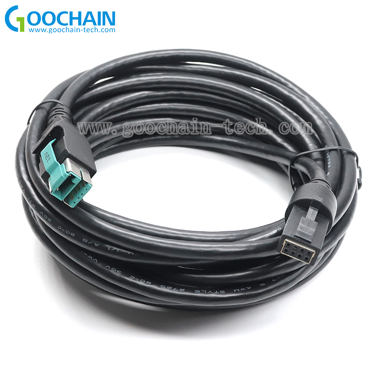 PoweredUSB Cable 12V to 2 x 4pin male powered usb cable