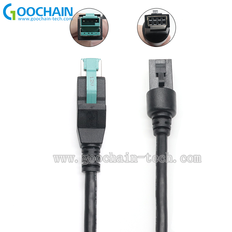 PoweredUSB Cable 12V to 2 x 4pin male powered usb cable