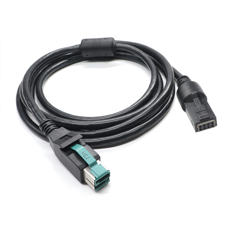 PoweredUSB Cable 12V to 2 x 4pin male powered usb cable
