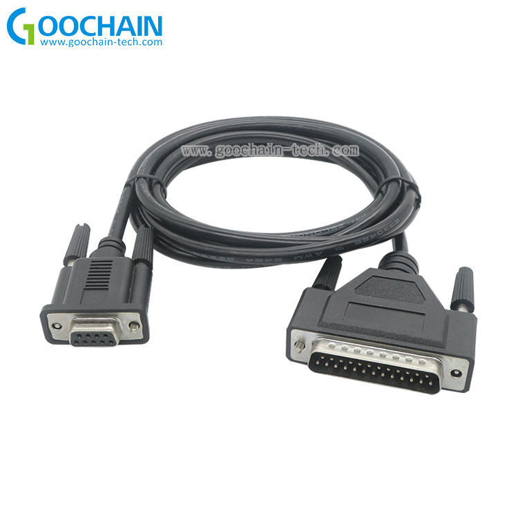 RS232 DB9 Female to DB25 Male adapter cable factory,DB25 Male to db9 female serial cable ...