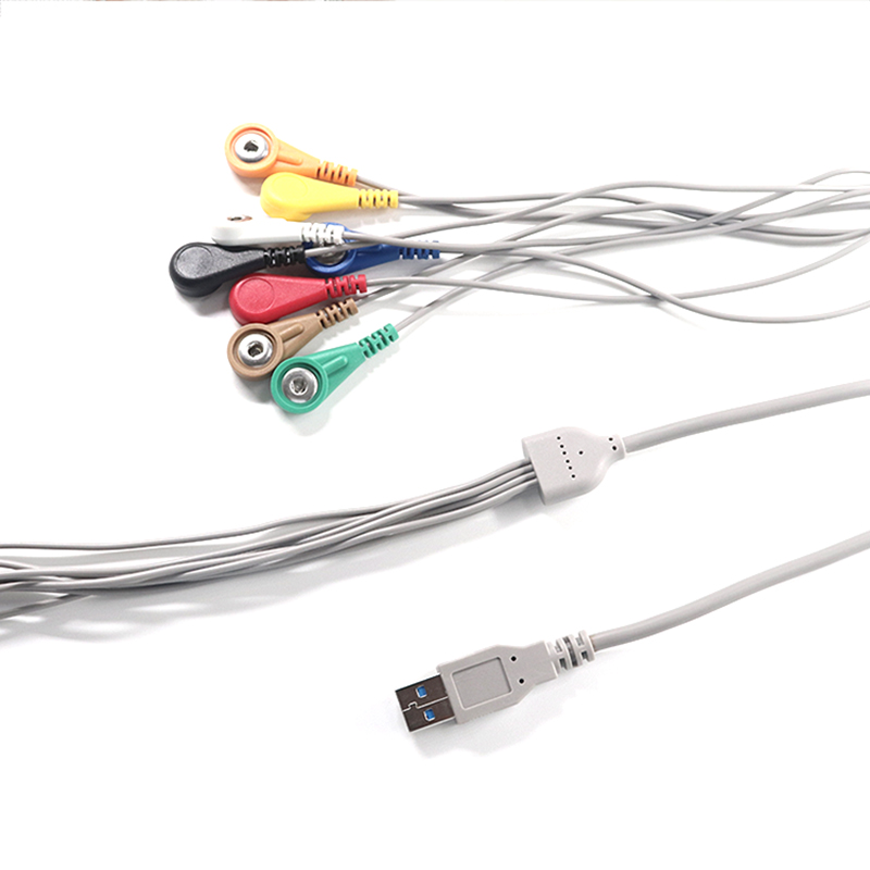 Custom USB 3.0 EEG ECG EMG EKG Snap cable factory, proveedor de cables ...