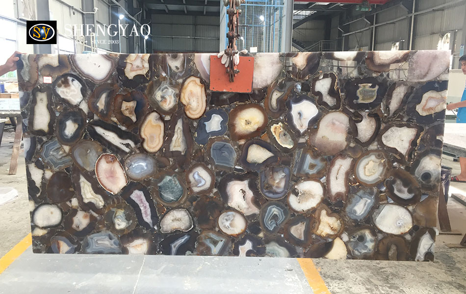 agate slab,natural grey agate slab on sale,semi precious stone slab ...