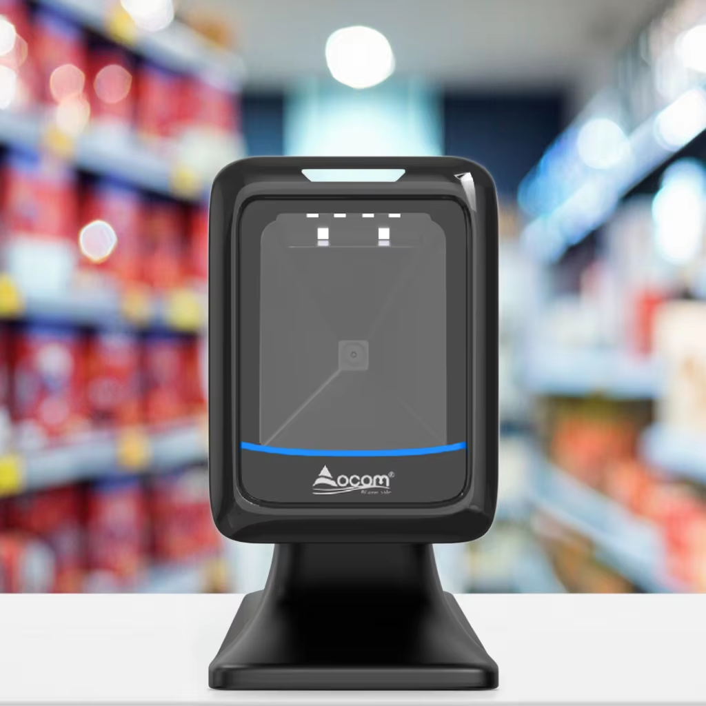 OCOM Nouveau scanner de codes à barres omnidirectionnel avec objectif ...