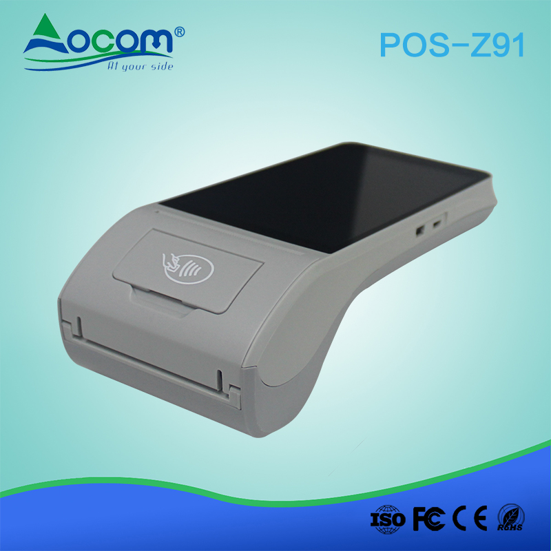 Z91 4G android handheld smart pos terminal with printer