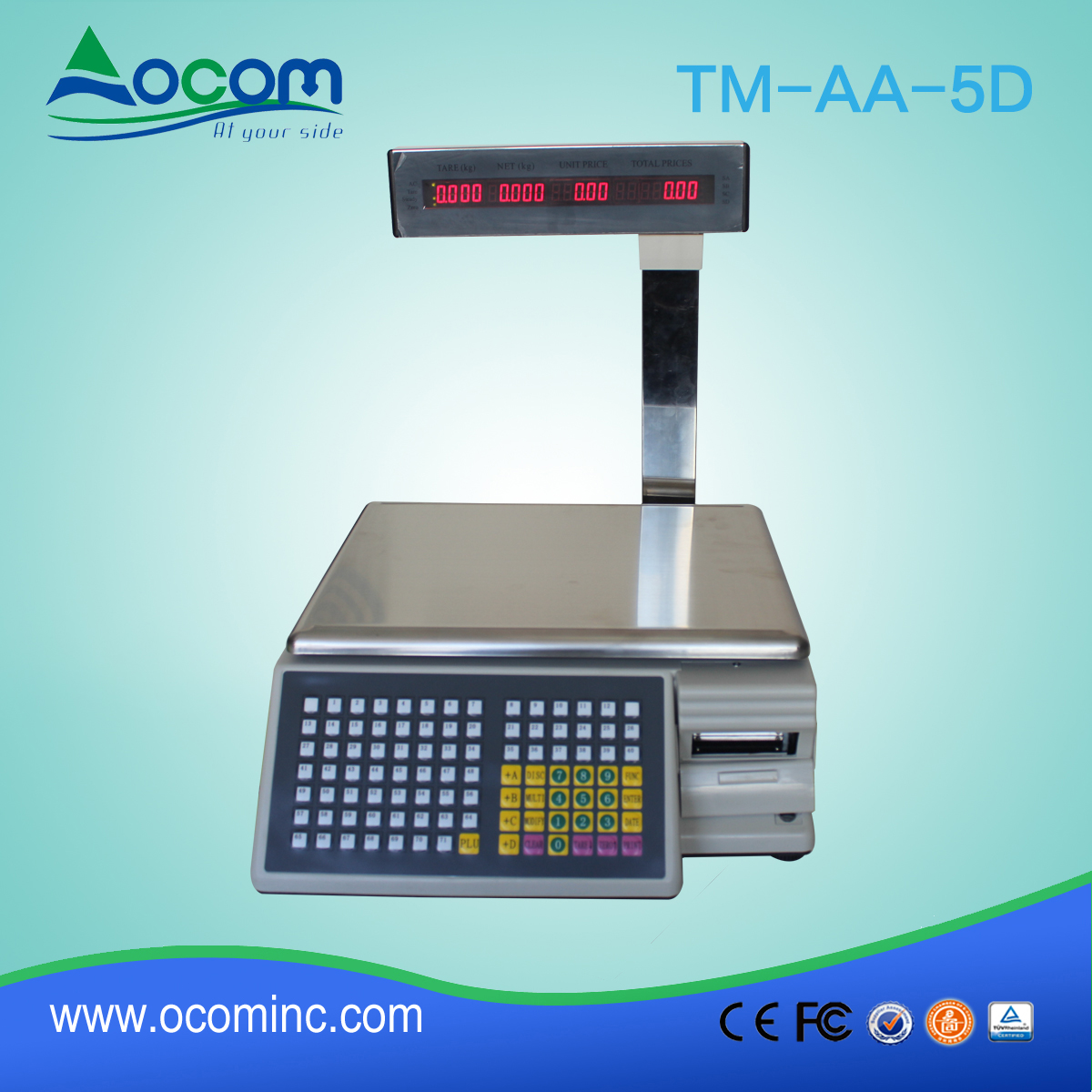 supermarket rs232/Lan barcode label printing electronic weighing scale
