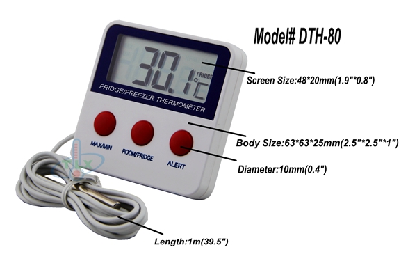 DTH-80 Fridge or freezer thermometer
