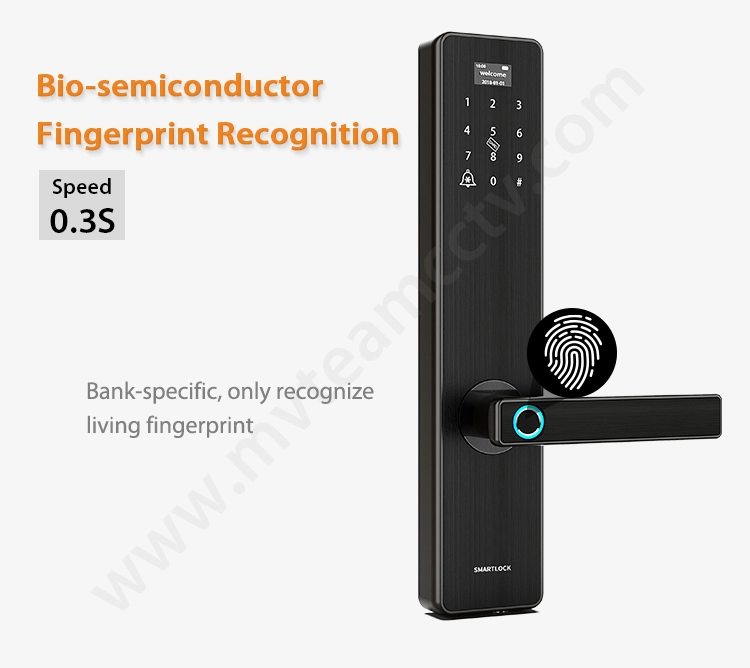 High Level Battery Powered Biometric Fingerprint Scanner Door Lock For ...