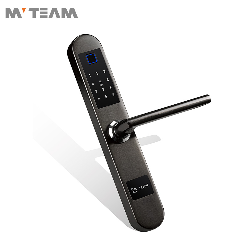 Aluminium Glass Door Smart Lock Biometric Fingerprint Electric Keyless ...