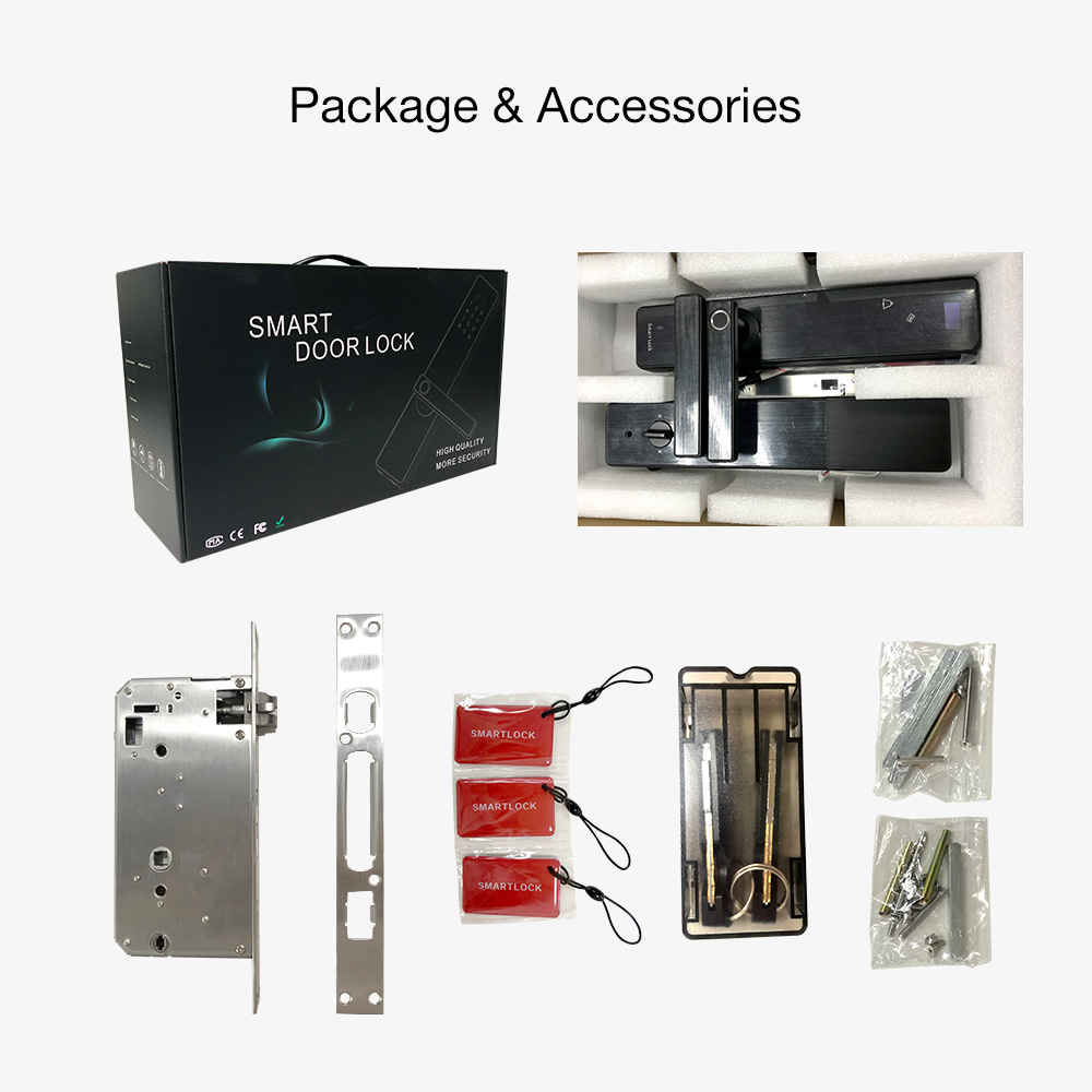 High Level Battery Powered Biometric Fingerprint Scanner Door Lock For ...