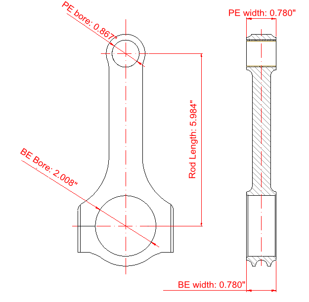 Honda / Acura K Series (K20 & K24) Connecting Rods - Custom conneting rods