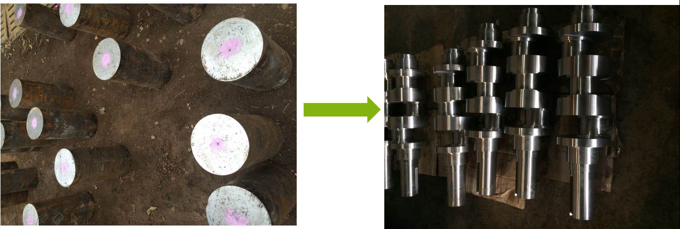 Vilebrequins forgés contre billettes, vilebrequin en acier à billettes ...