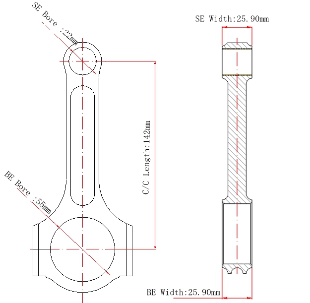 I-Beam Forged Connecting Rods for 2JZGTE,2JZ-GTE Connecting Rod,Toyota ...